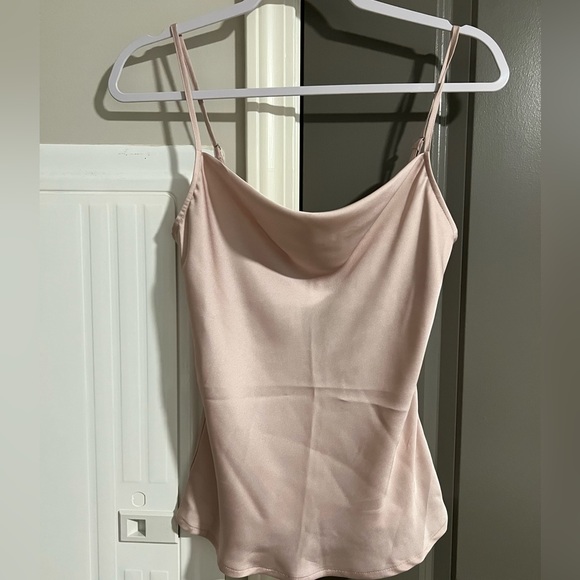 Express | Tops | Womens Express Light Pink Cow Neck Silk Cami Top ...